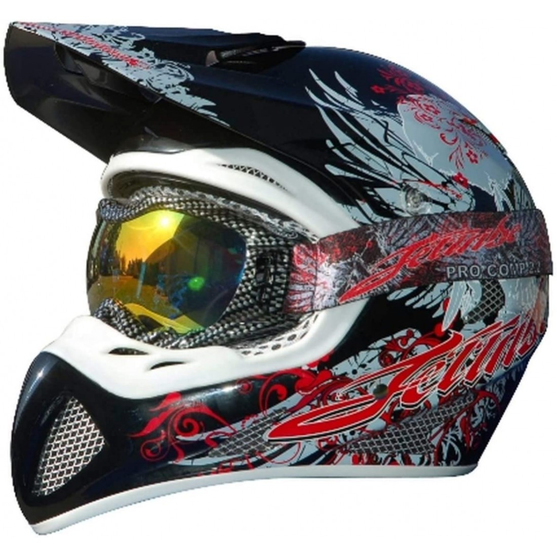JETTRIBE CARBON FIBER HELMET GOGGLES